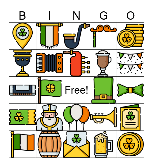 St. Patrick Bingo - DPAC Bingo Card