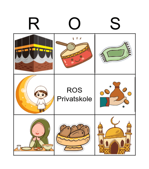 Ramadan Bingo Card