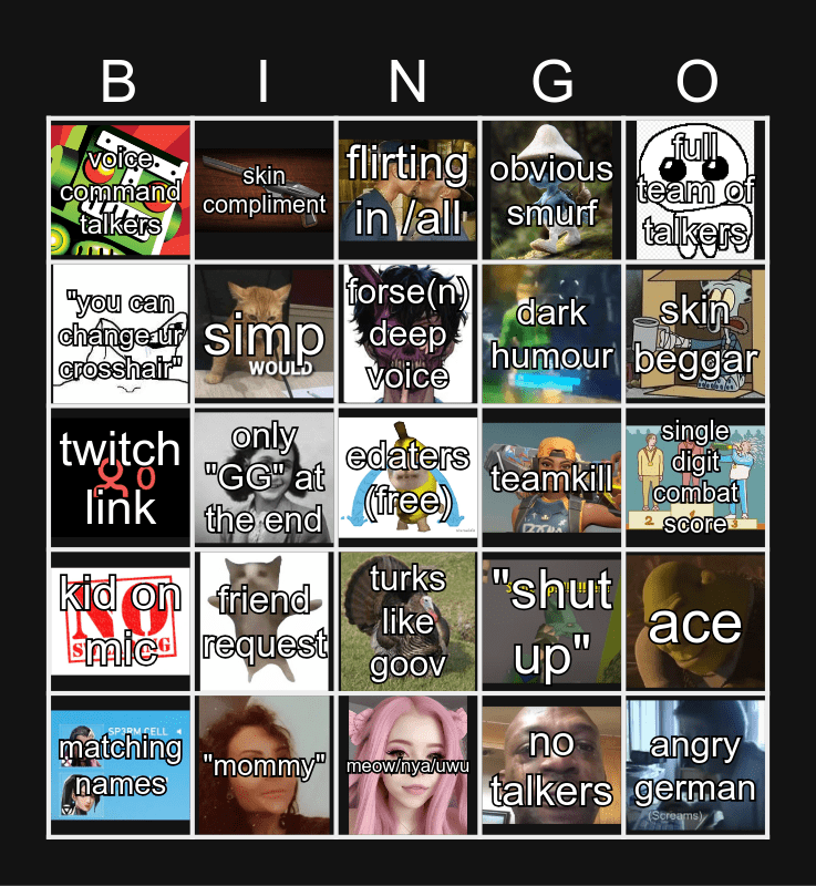 swiftplay gooners Bingo Card