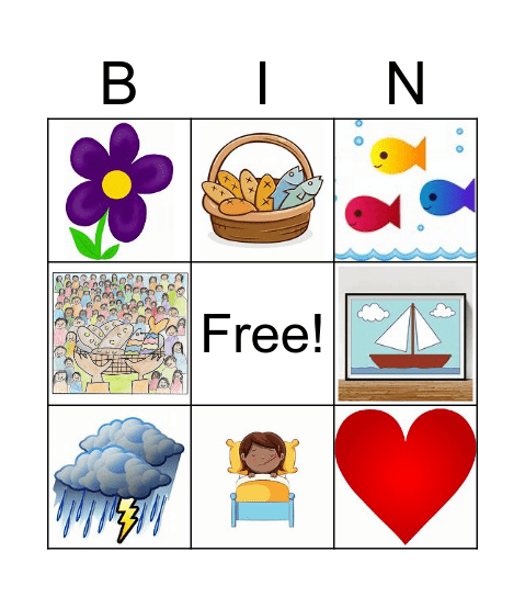 Summer Bible School Bingo Card