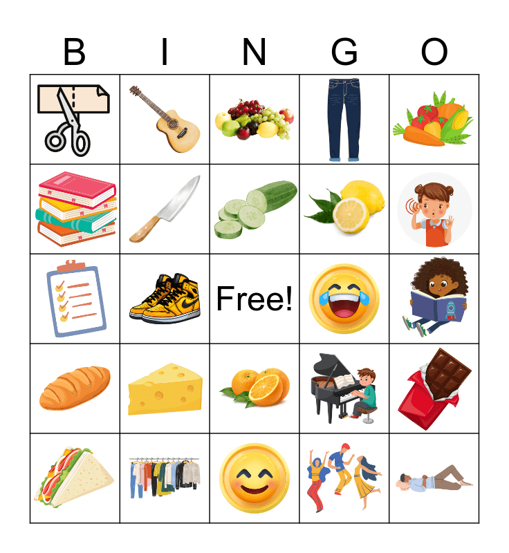 Jet Unit 4 Let's Shop Bingo Card