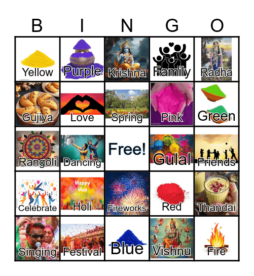 *Holi 4* Bingo Card
