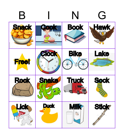 Final K Bingo Card
