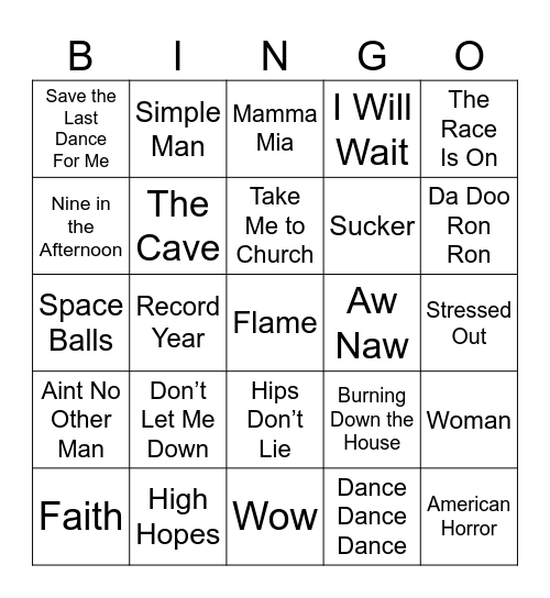 BDB Bingo 61 Bingo Card