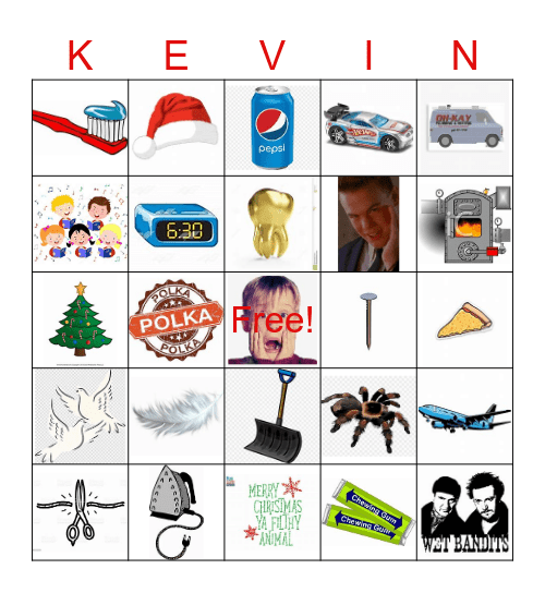 Home Alone Bingo Card