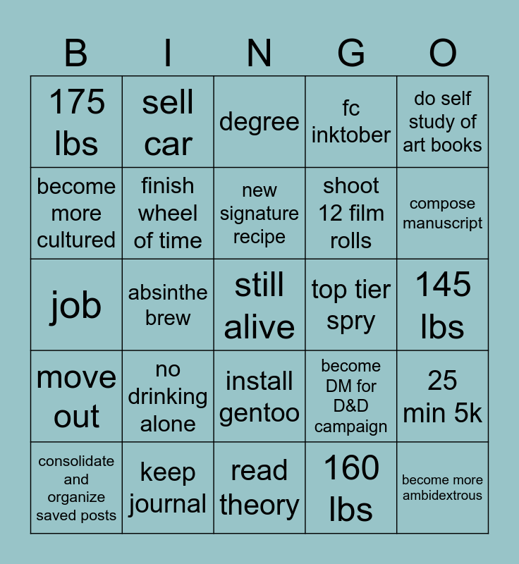 Michael 2024 Bingo Card