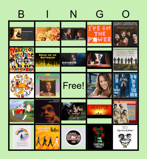 Spring Fling Music Bingo Card