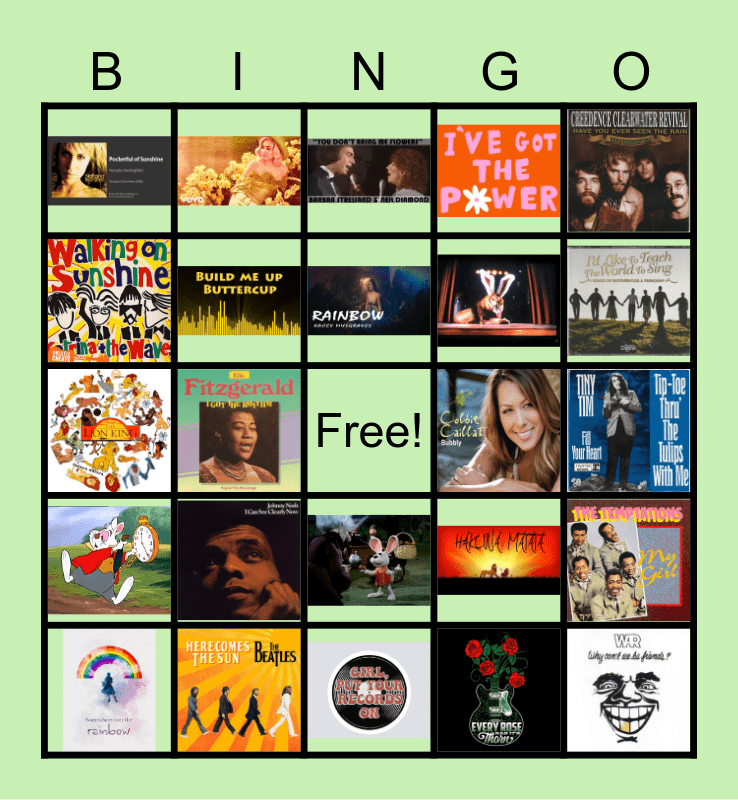 Spring Fling Music Bingo Card