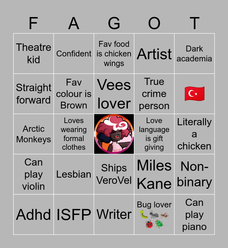 Sam Bingo Card