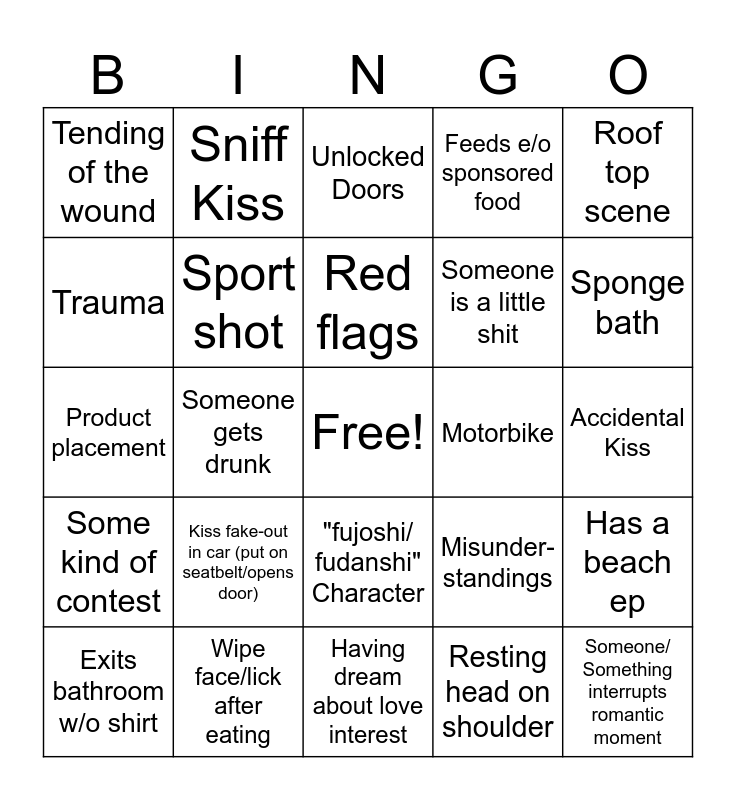 BL Bingo Card