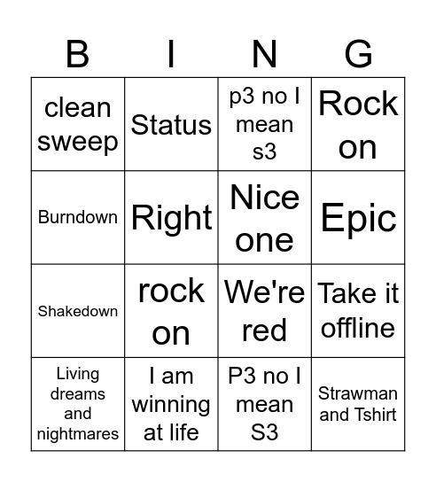 EPD Bingo Card