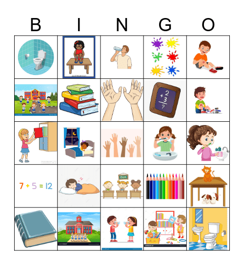 Target words Bingo Card