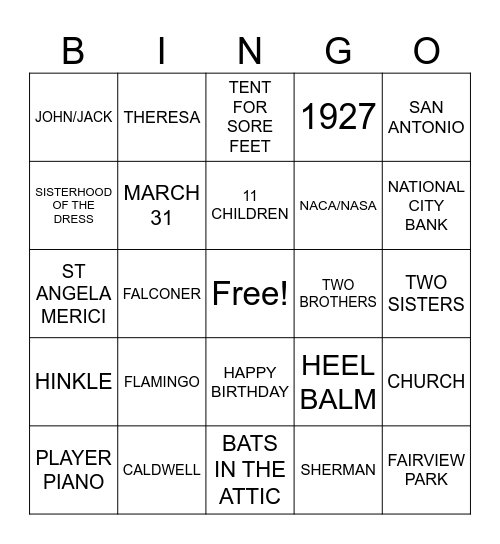 HAPPY 3 Bingo Card