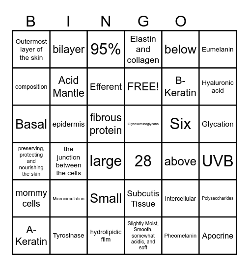 Ch. 3 Bingo Card