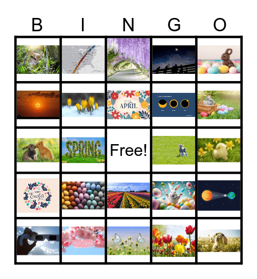 April Bingo Card