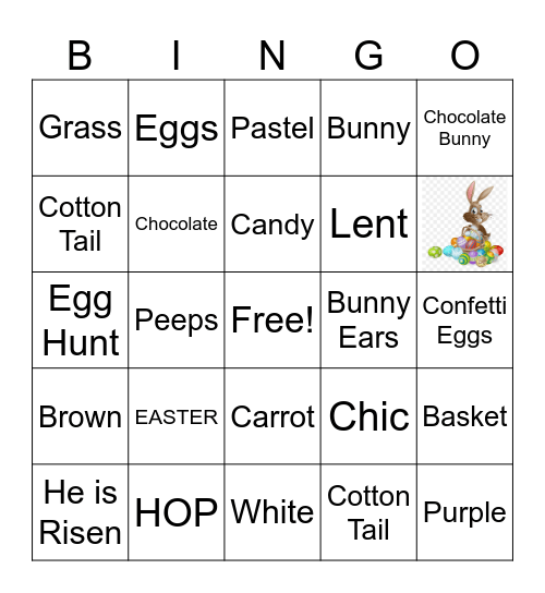 Easter Bingo Card
