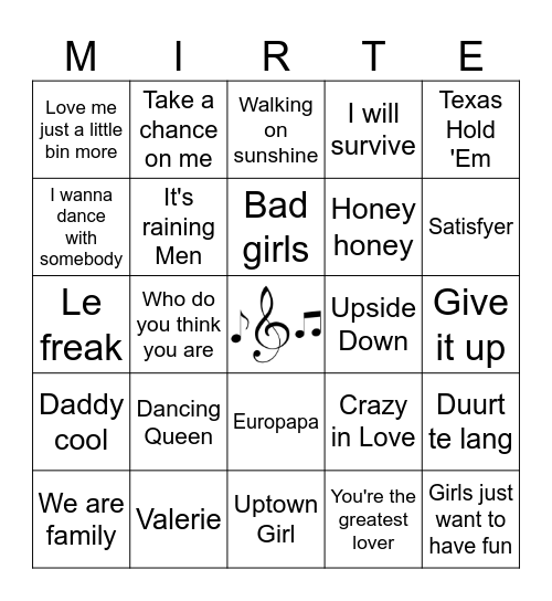 Iris 25 jaar! Bingo Card