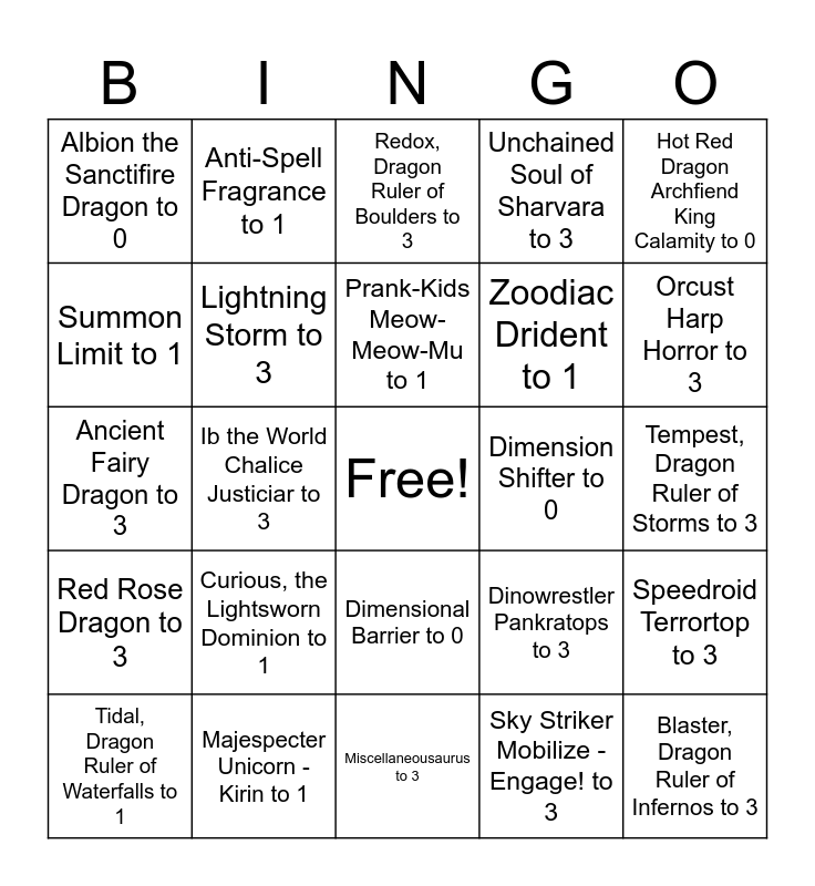 Bingo Card