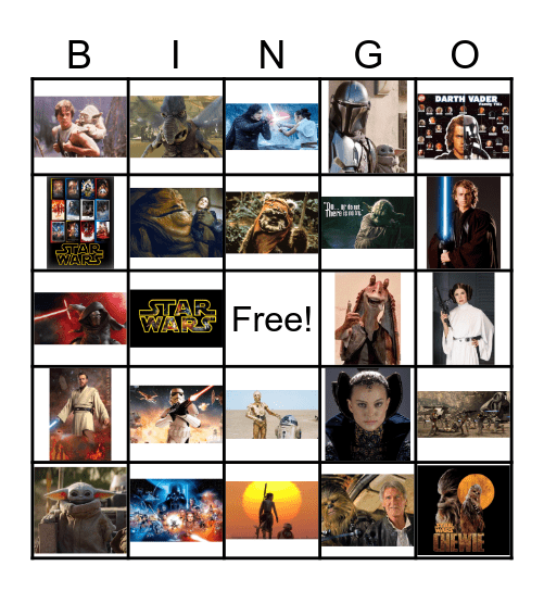 Star Wars Bingo Card