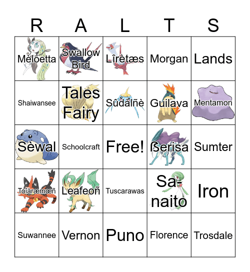 Scatterbug Bingo Card