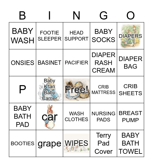 BABY SHOWER Bingo Card