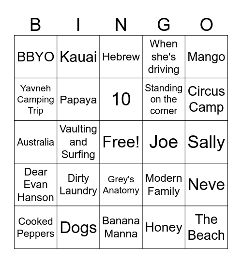 HAPPY 18th BIRTHDAY MAYA! Bingo Card