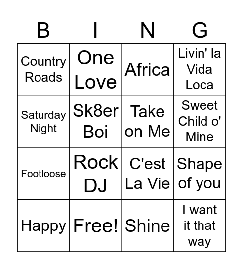 Disco Bingo Round 3 Bingo Card