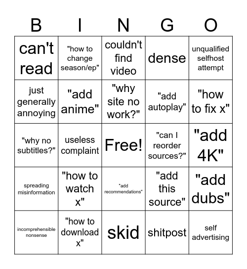 movie-web whitename bingo Card