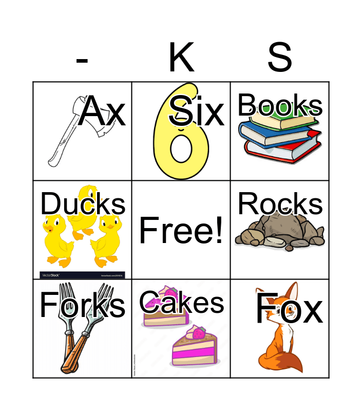 -ks Bingo Card