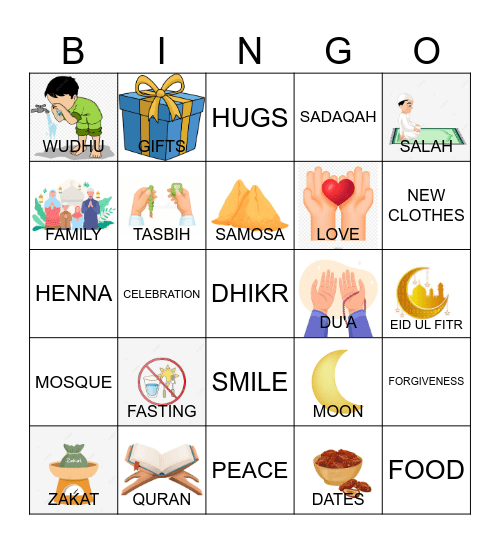 EID DAY Bingo Card