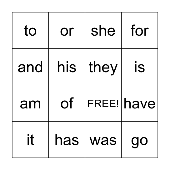 Trick Works Bingo Card