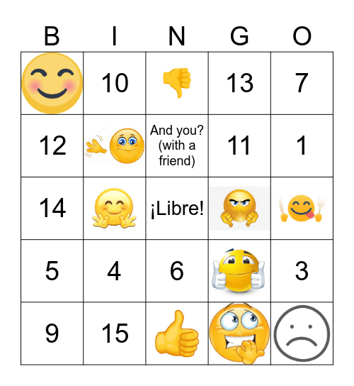 ¿Cómo estás? / ¿Cuántos años tienes? Bingo Card