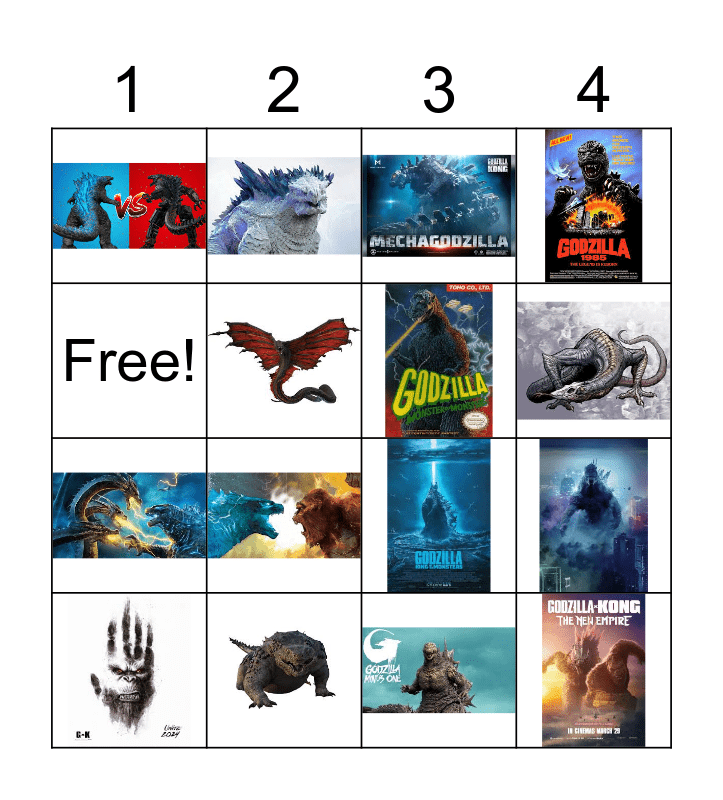 GODZILLA Bingo Card