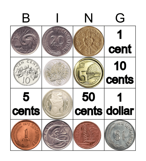 Lost Coin Bingo Card