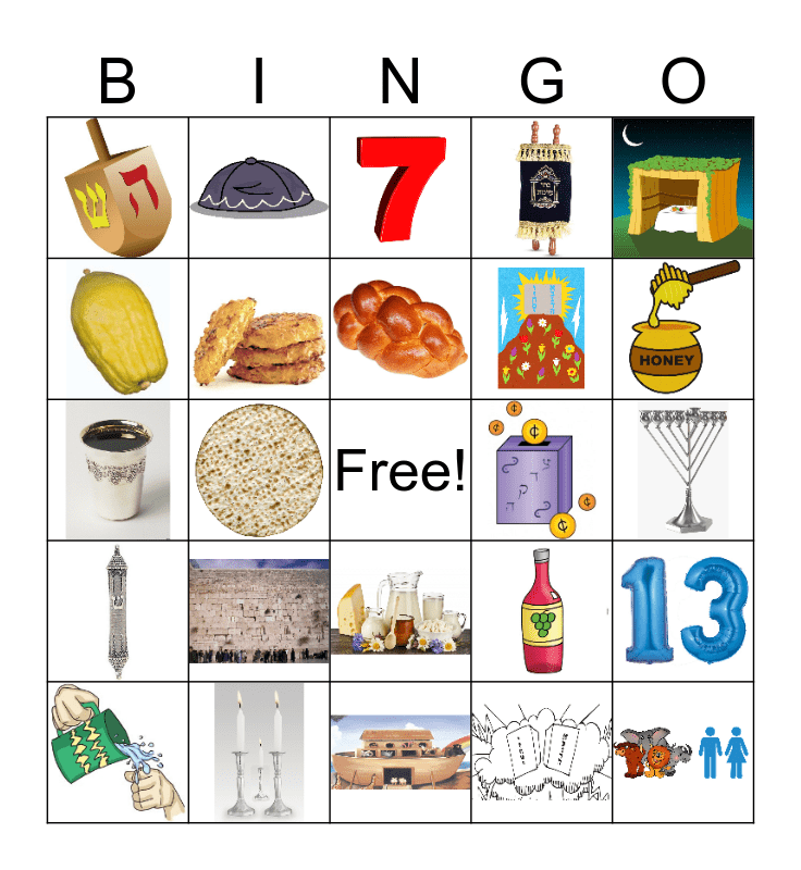 Jewish Bingo Card
