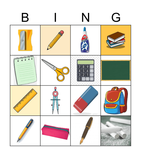 SCHULSACHEN Bingo Card
