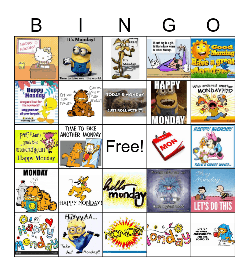 IT'S MONDAY Bingo Card