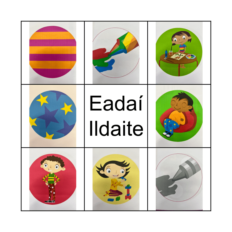 Eádaí ildaite Bingo Card