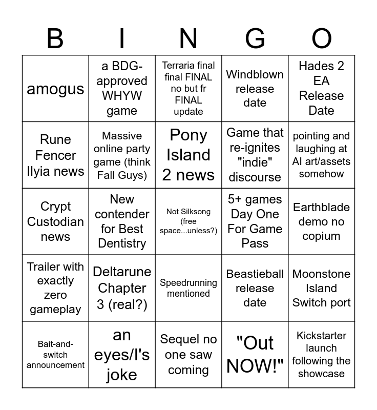 B "iii" ngo Bingo Card