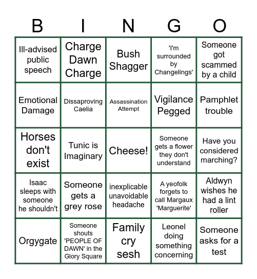 Anvil Bingo Card
