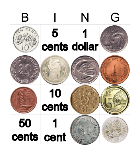 Lost Coin Bingo Card