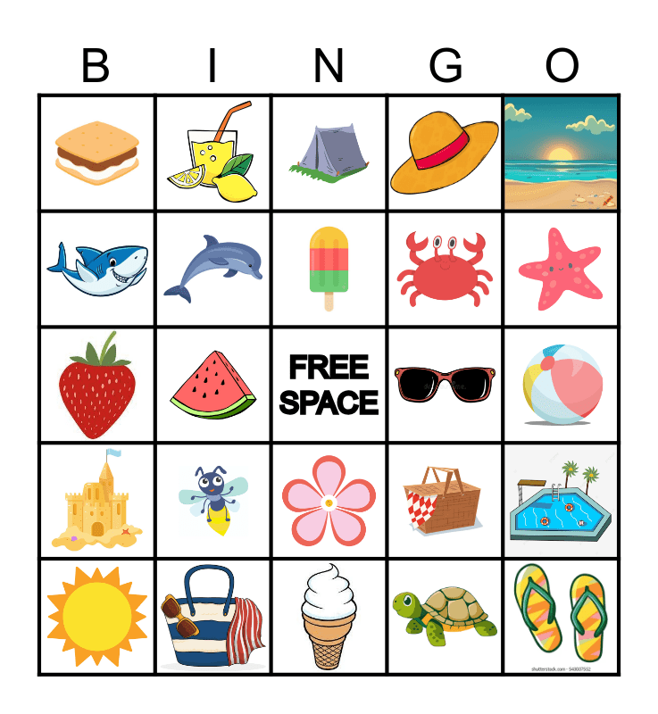 SUMMER BINGO Card