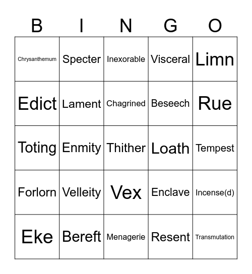 So It Bingoes... Bingo Card
