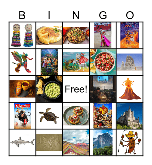 Spanish Culture Bingo Card