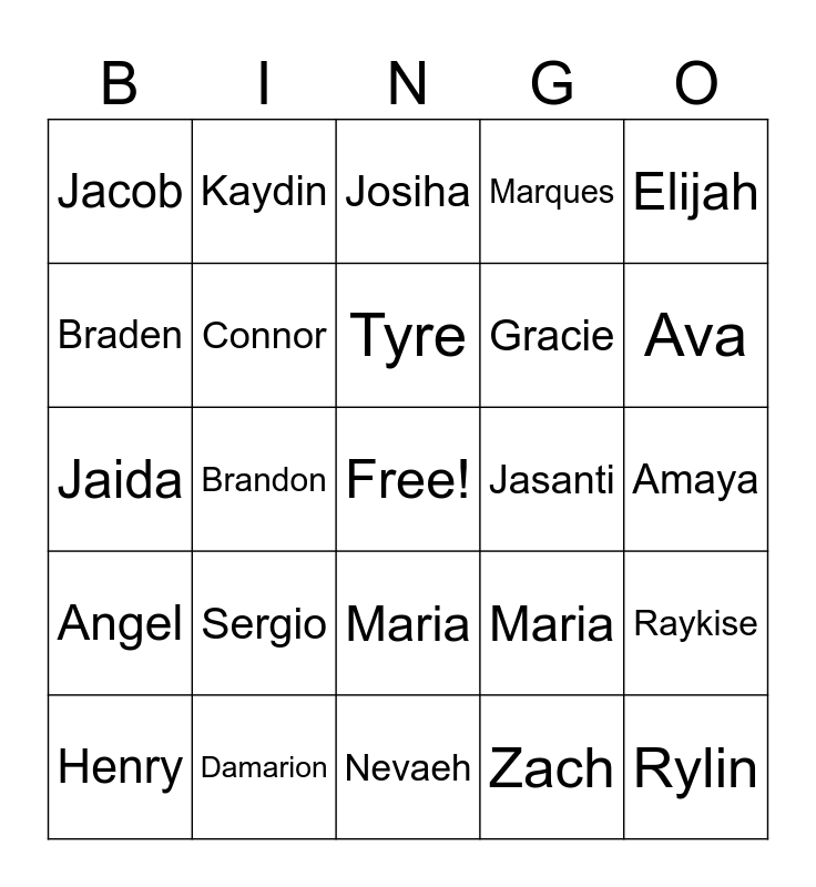 Attendance Bingo Prize Continued Bingo Card