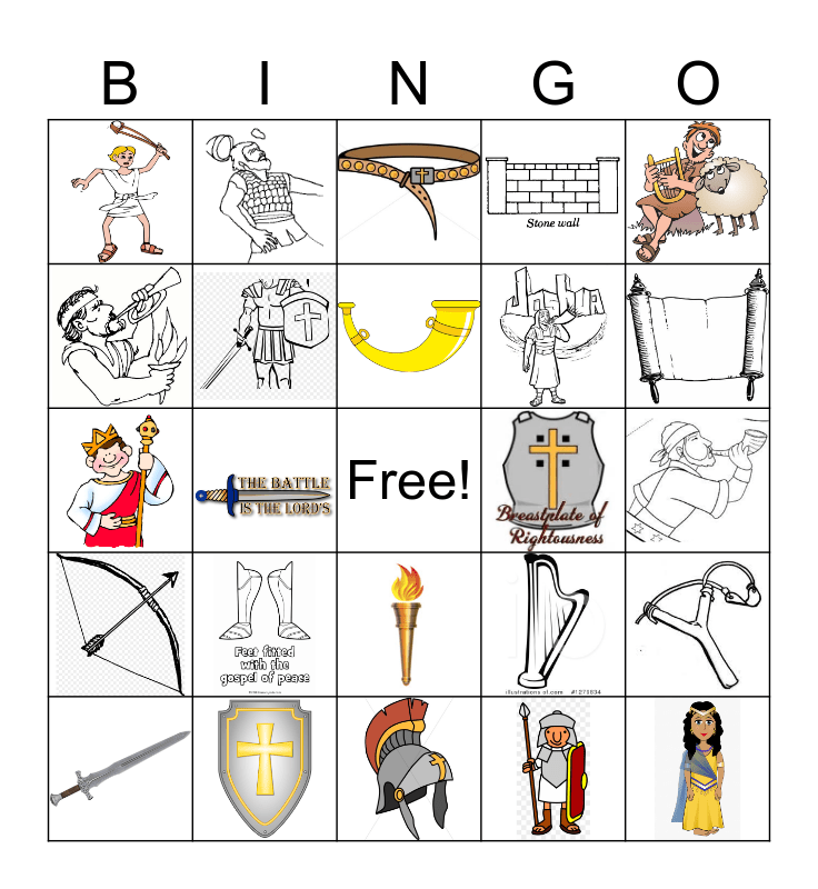 Bible Battles Bingo Card