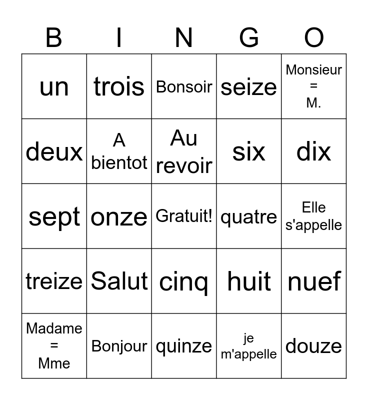 Alianna Cabrera Bingo Card
