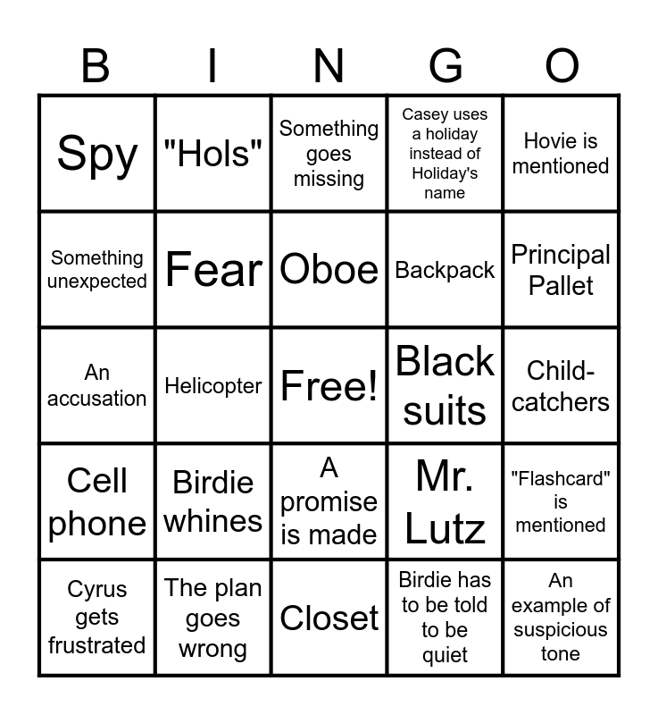 Six Minutes Episodes 45-46 Bingo Card