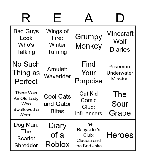 BOOK FAIR BINGO! Bingo Card