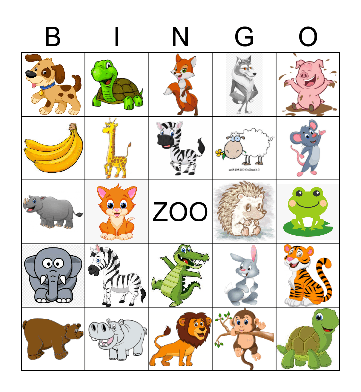 ZOO Bingo Card